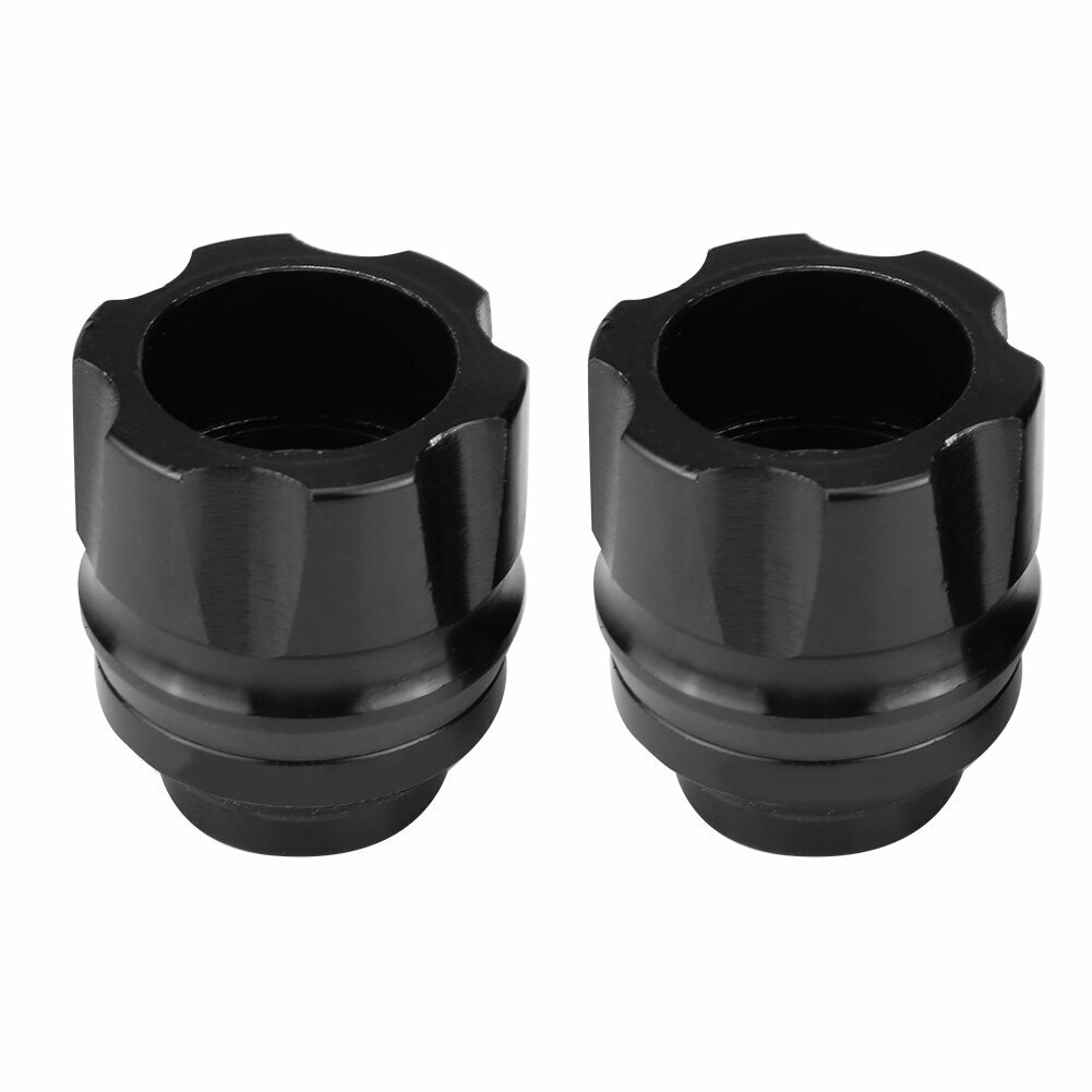 2 штуки универсальный алюминиевый сплав с сплавом мотоцикл передний ползунок против столкновения (черный)