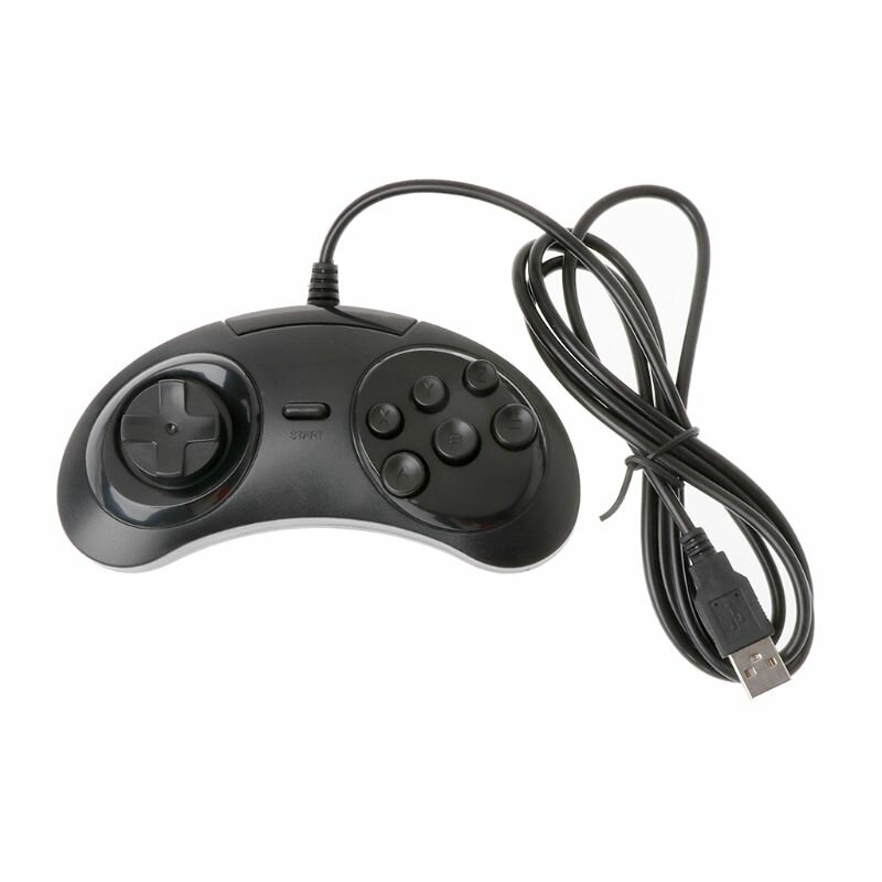 Проводной Геймпад Классический игровой контроллер Gaming Joypad Управление джойстиком для пульта дистанционного управления игровой консолью MD2 с 6 кнопками
