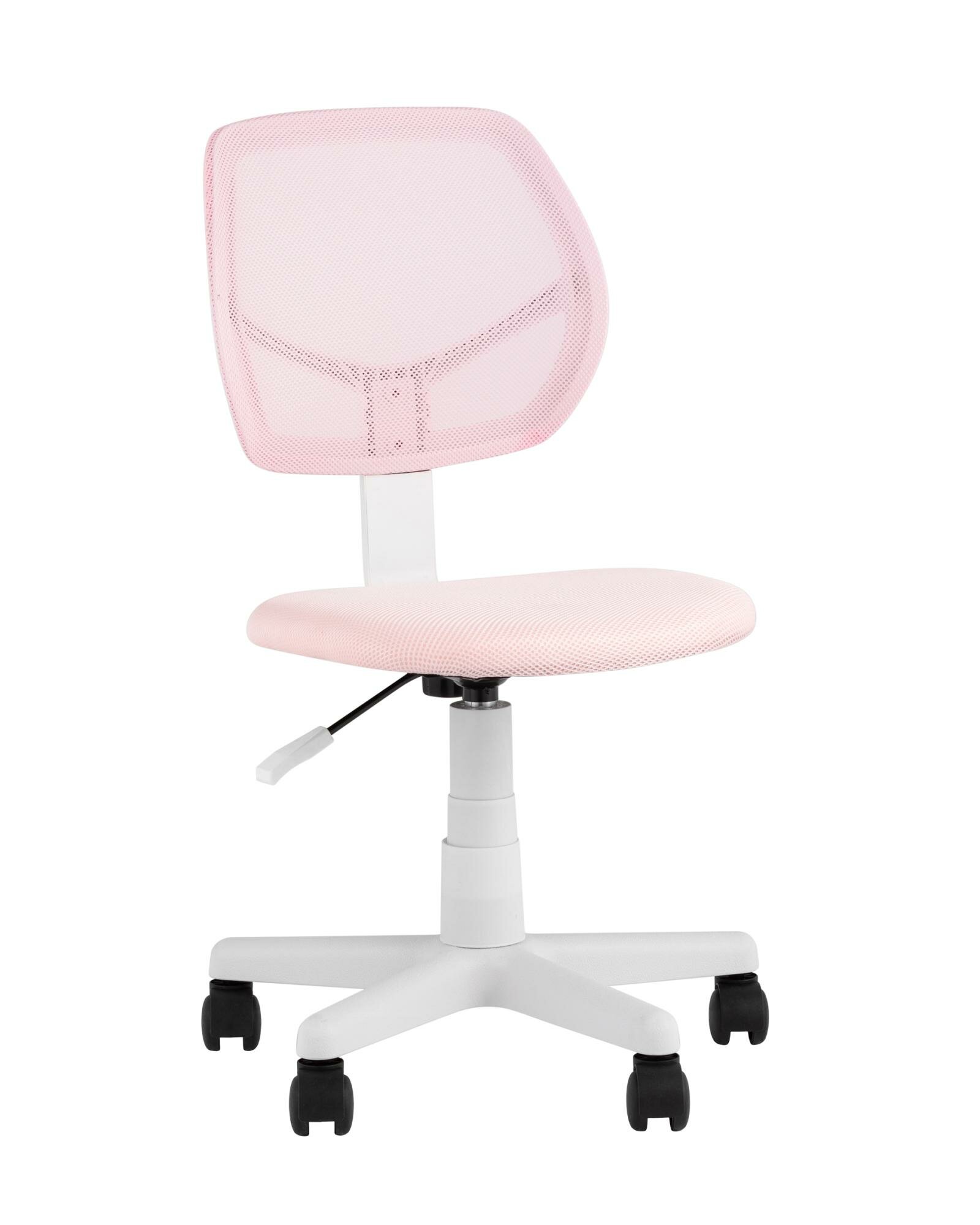 Компьютерное кресло лоло STOOL GROUP розовый, ткань, пластик, мягкое сиденье, без подлокотников