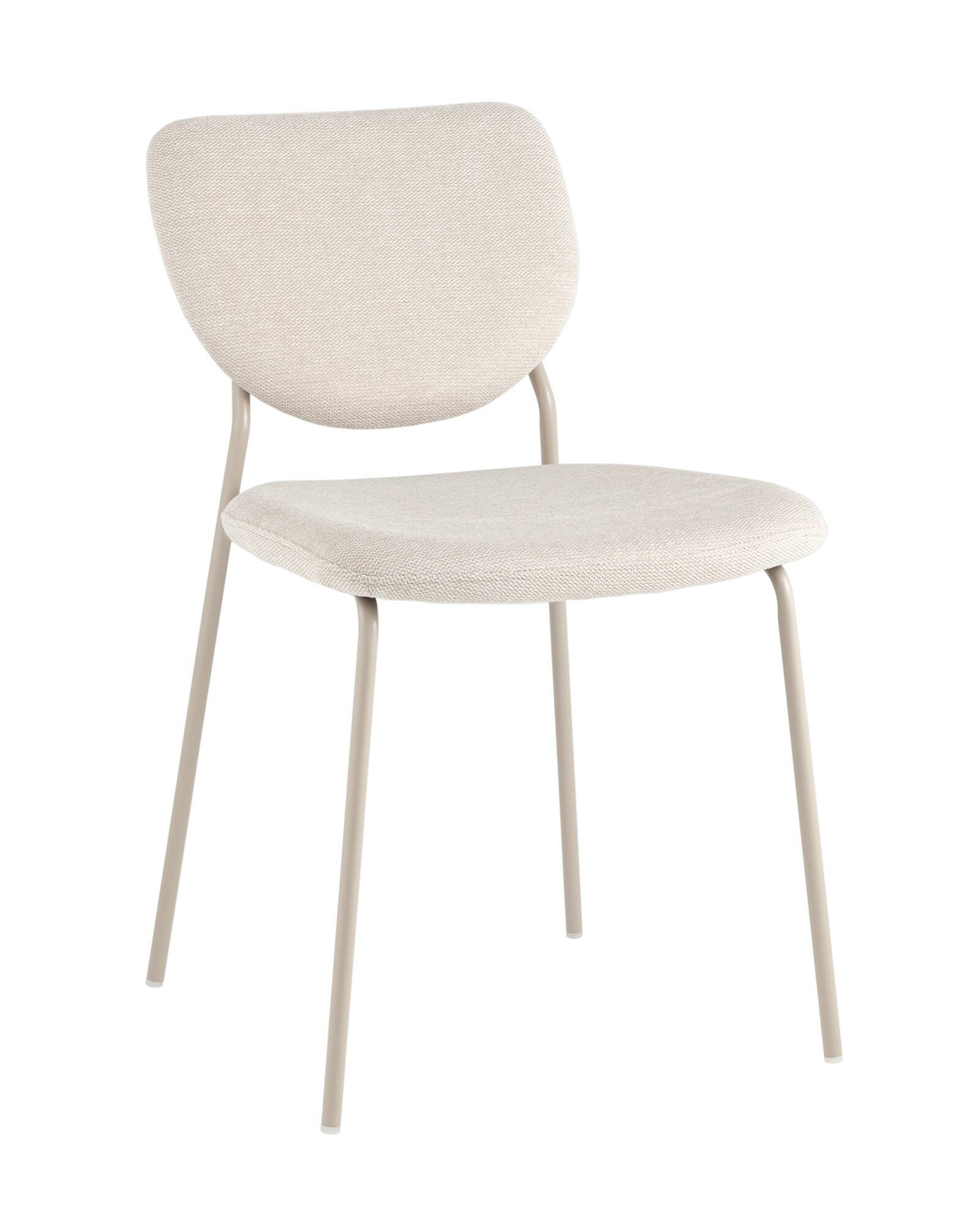 Стул Gigi STOOL GROUP бежевый, ткань, металл, мягкое сиденье, без подлокотников