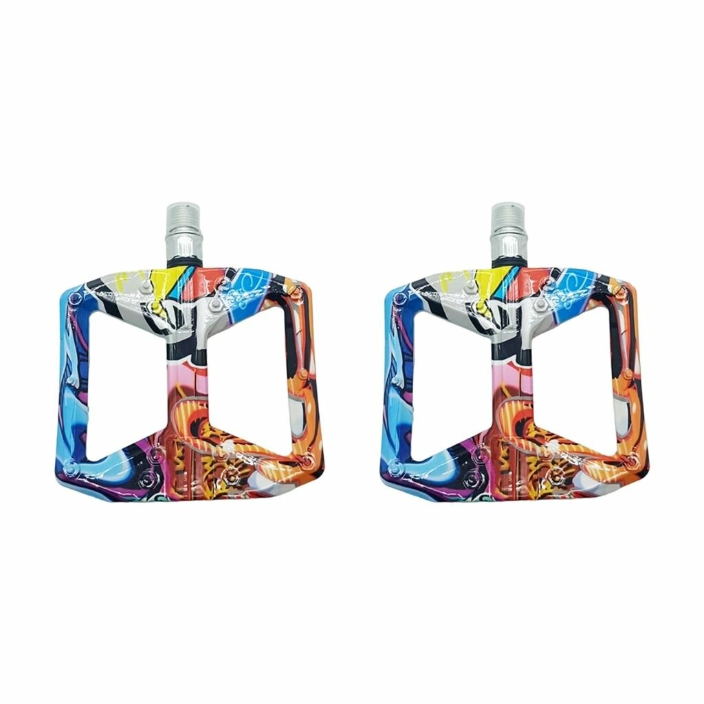 1 пара педалей для велосипеда с подшипниками и карбоновой трубкой, широкие и прочные, Цвет 1