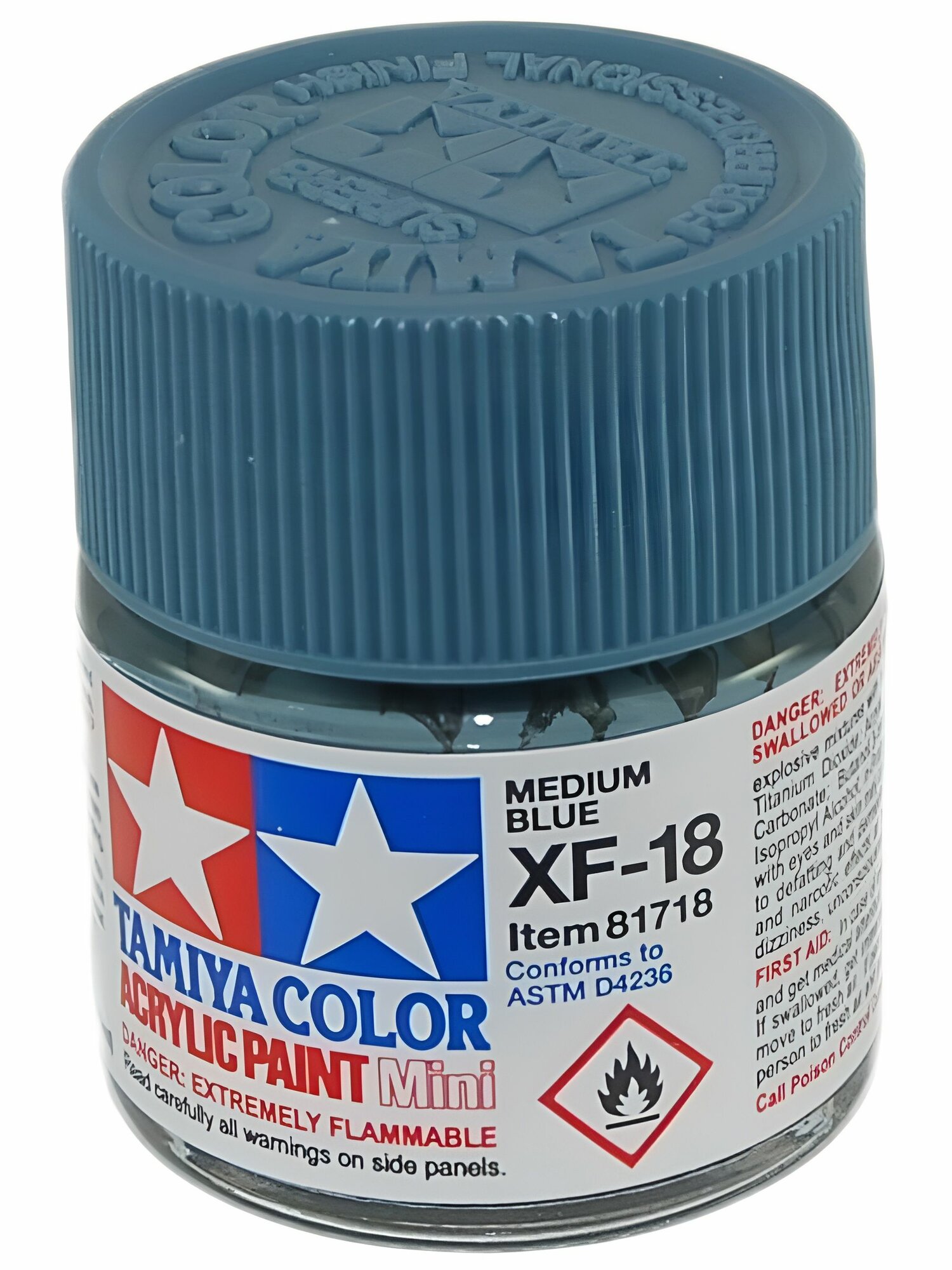 XF-18 Medium Blue (Средне-синяя матовая) акриловая краска, 10 мл.