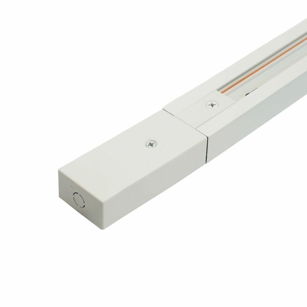 Шинопровод Feron для трековых однофазных светильников, белый, 1м, в наборе токоввод, заглушка, крепление, CAB1007