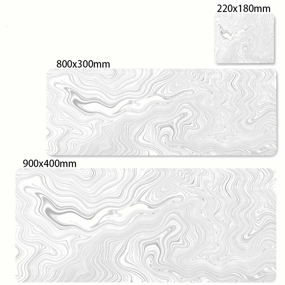 Большой черно-белый художественный коврик для мыши, коврик для мыши для ПК, 700x300x3mm, FF00365