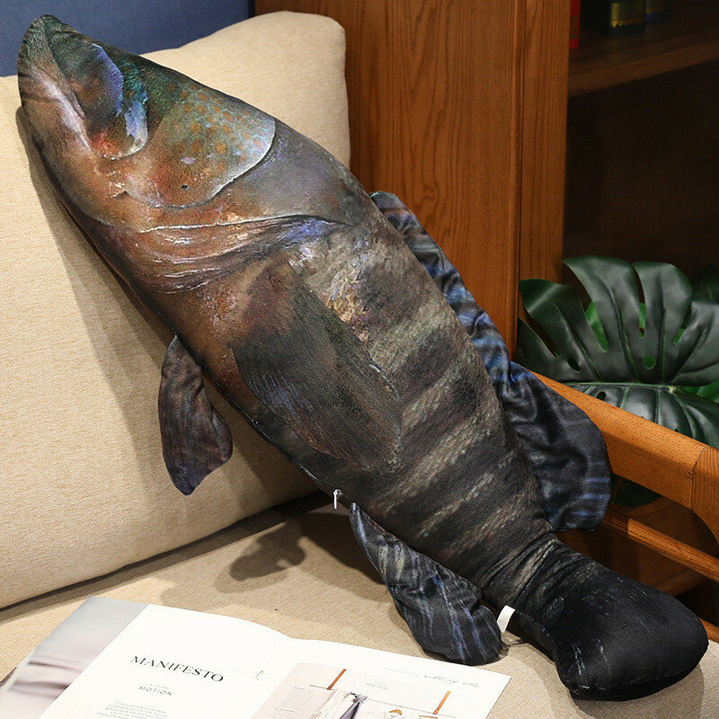 Realistic novelty salmon tuna plushie stuffed toy funny office fish doll