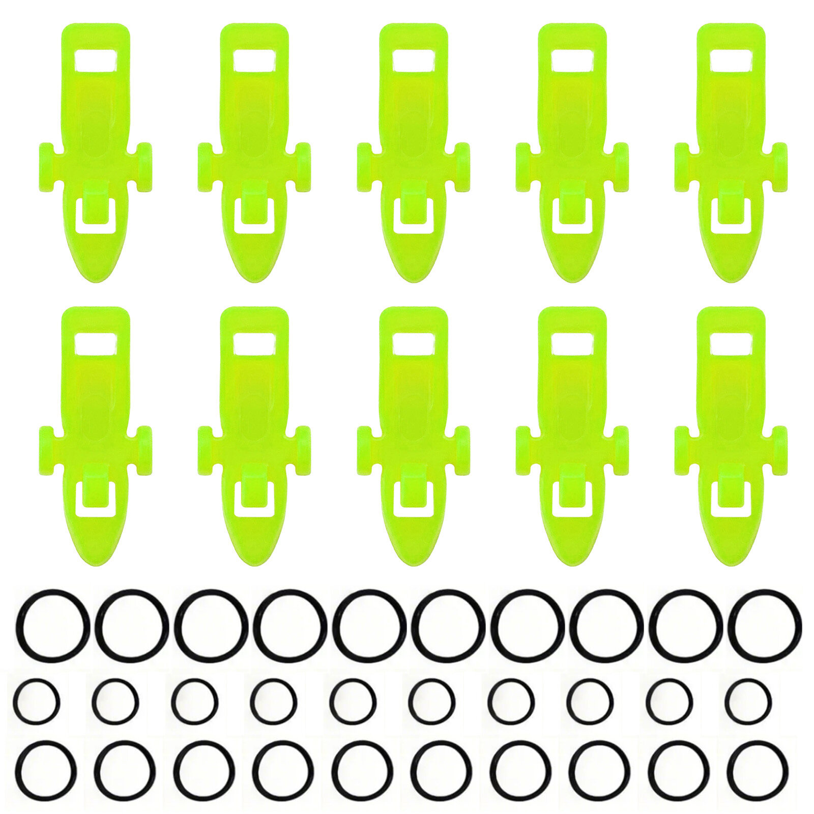 10 шт Портативные держатели крючков с 3 размерами резиновых колец