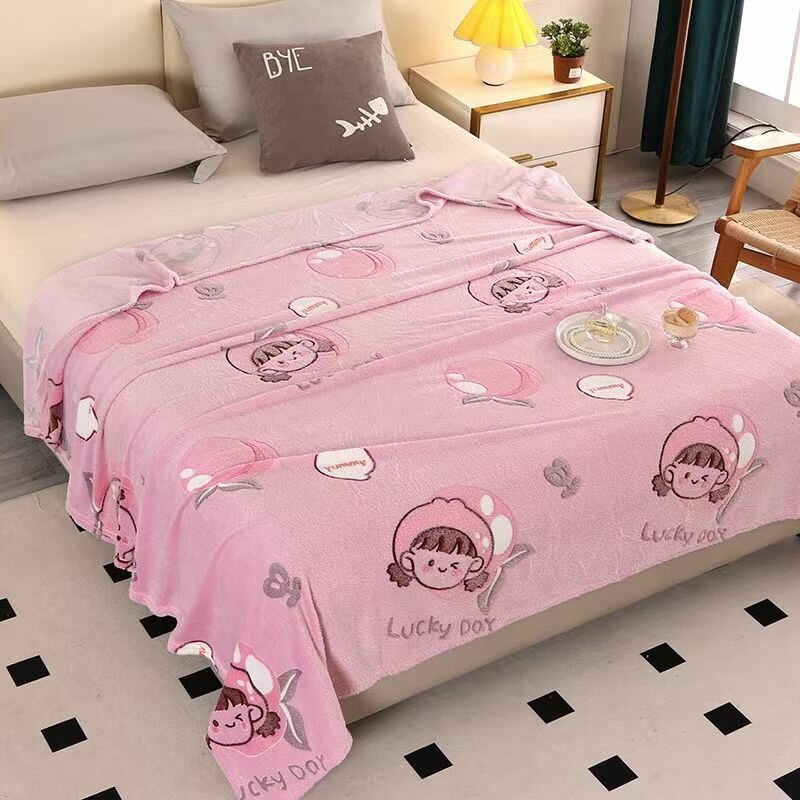 IKEA Зимние одеяла из снежинок, загустевший молочно-коралловый бархат, чехлы для диванов, одеяла, офисные шали