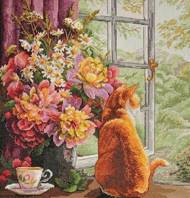Вышивка крестом, набор для вышивания крестом, канва 11CT 60x80 см, полная зашивка (без подрамника, без рамы)