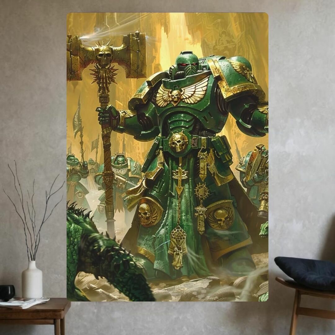 Картина на металле Космодесантник, Warhammer 40 000, 20*30см