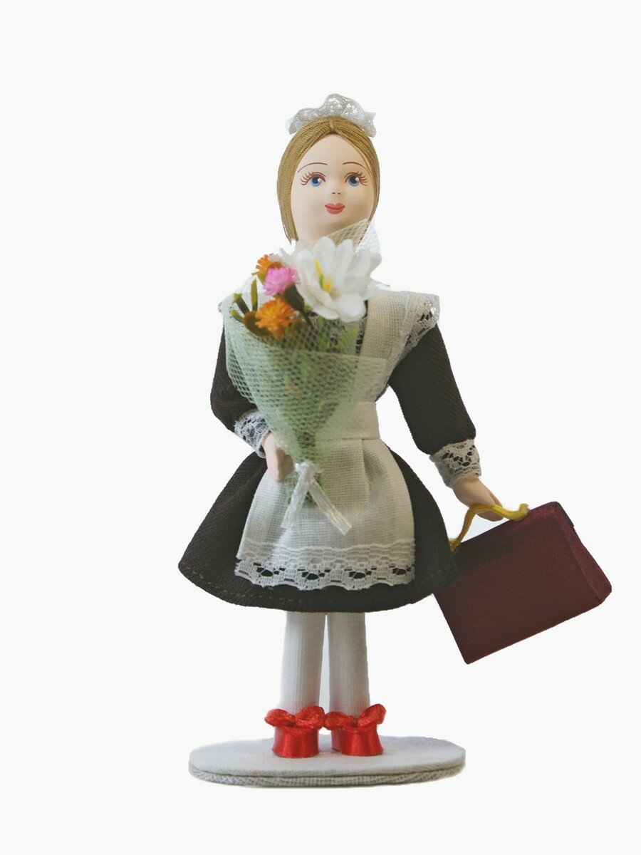 Кукла коллекционная Девочка в школьной форме СССР