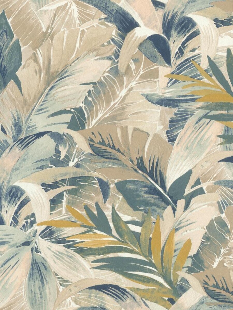 Обои Rasch Garden 0.53 x 10.05 865202 на флизелиновой основе, цвет бежевый, моющиеся, рисунок флористика