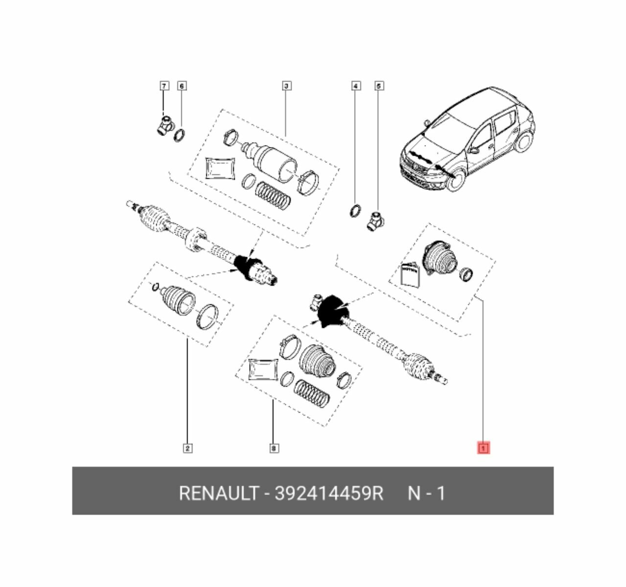 Пыльник Шруса Внутр. лев. renault [Org](Renault 392414459R) — фото 1