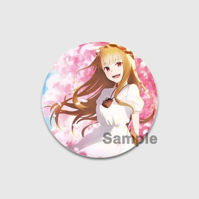 Круглые заколки на пуговицах в стиле аниме «Сприции и волк», милая интересная брошь с персонажем для украшения рюкзака, одежды, модные подарки