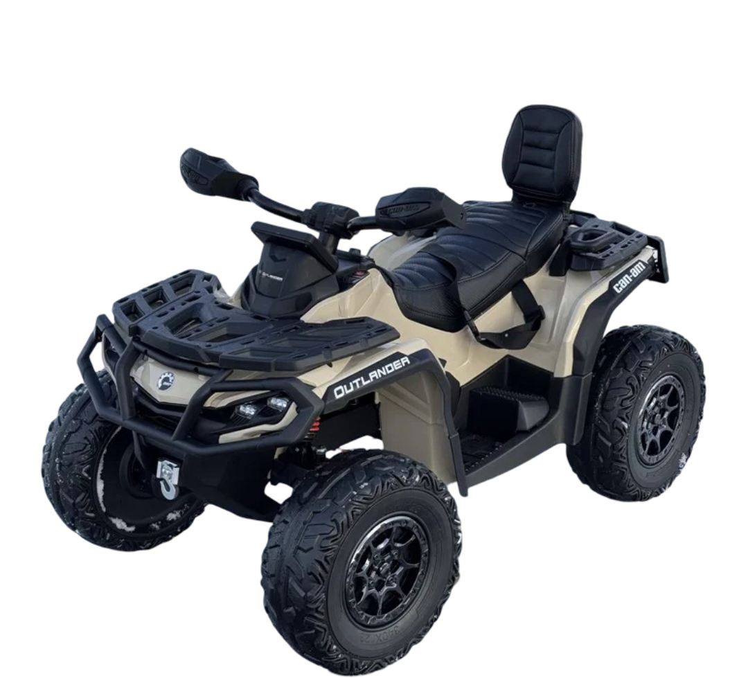 Детский электроквадроцикл двухместный BRP Can-Am Outlander DK-CA005 4WD 12V бежевый