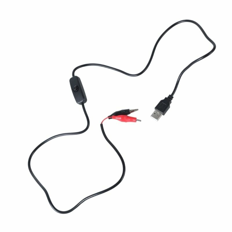 Шнур питания с зажимом типа "крокодил" USB5V переключателем