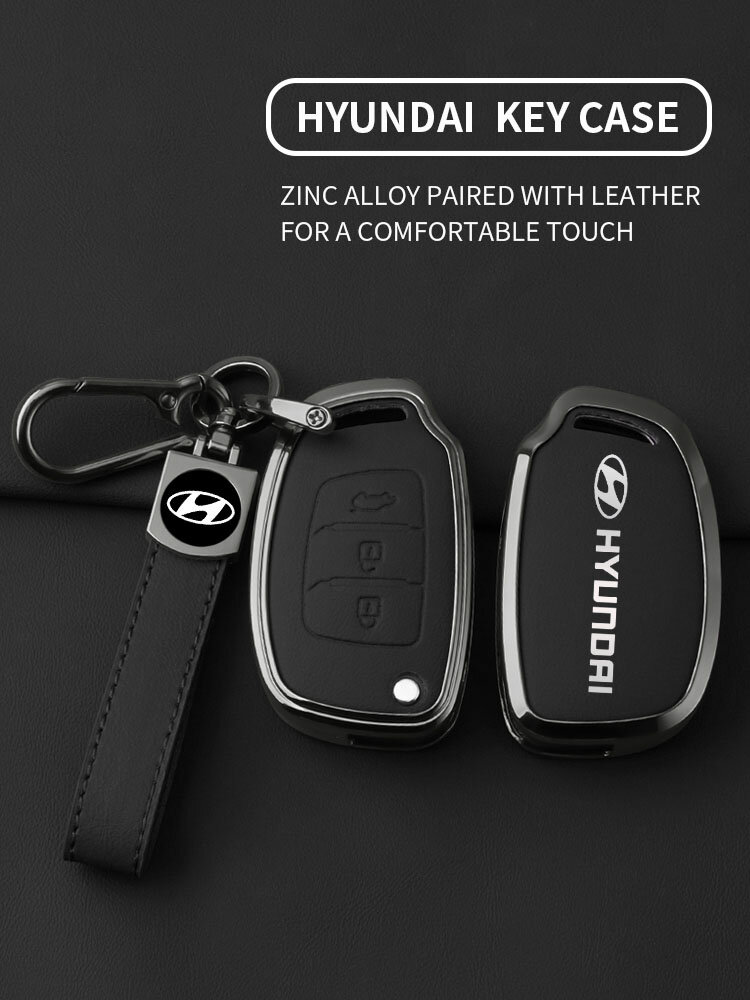 Кожаный чехол для ключа автомобиля для Хюндай Hyundai ix25 ix35 i10 i20 Solaris Tucson Sonata Santa Sport Elantra Creta Verna 2015 2016 2017 2018,3 кнопки, ZH