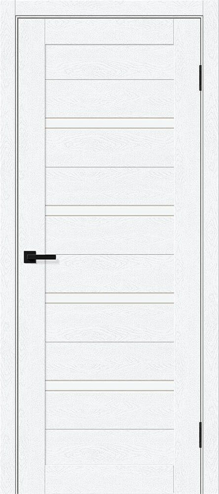 BRAVO Межкомнатная дверь 200*80, Браво-28/2 (WS), White Silkwood / Magic Fog , ПЭТ 200*80 White Silkwood