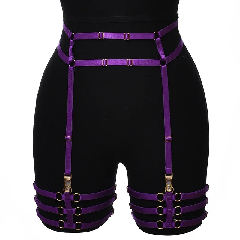 Фиолетовые подвязки из спандекса JLX.HARNESS N-P0245-SZS