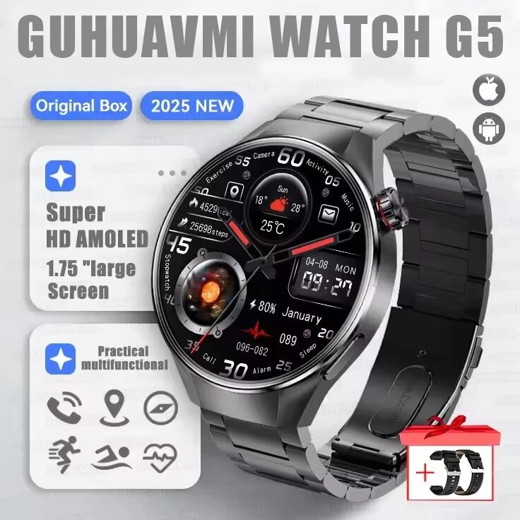 Умные часы G5 PLUS Black Steel 2A