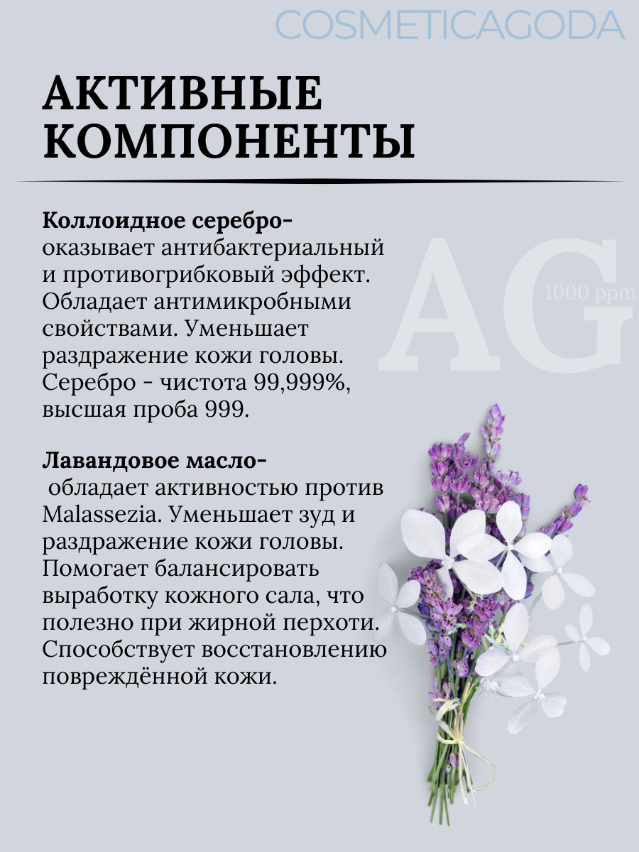 Шампунь COSMETICAGODA, против перхоти, для всех типов волос, 100мл — фото 1