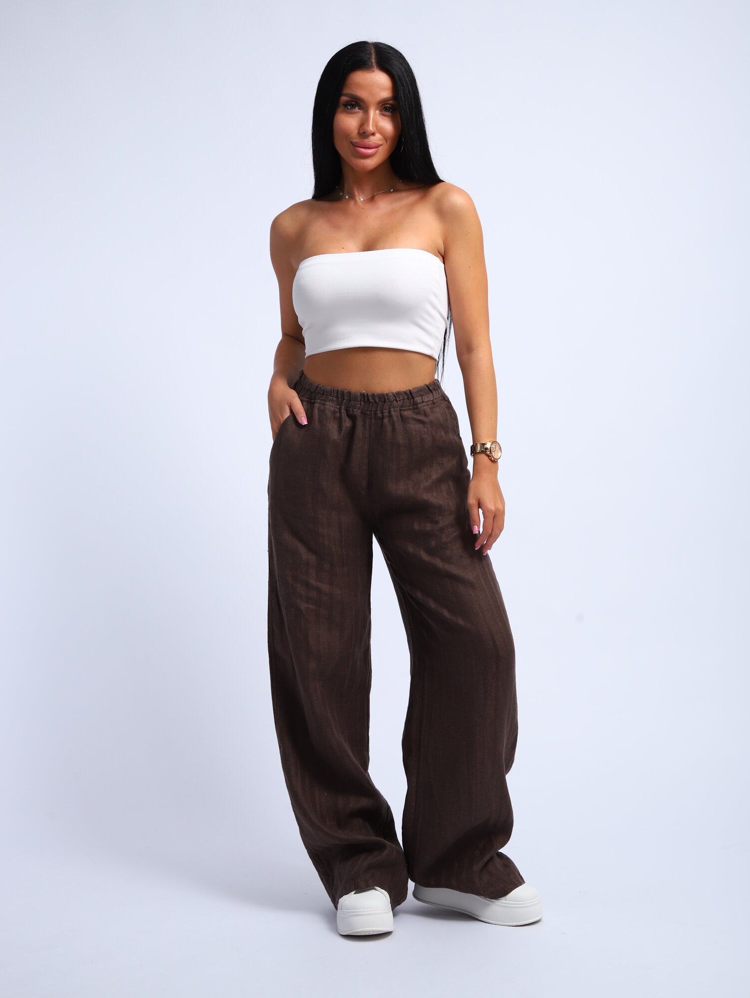 Брюки палаццо Русский лён