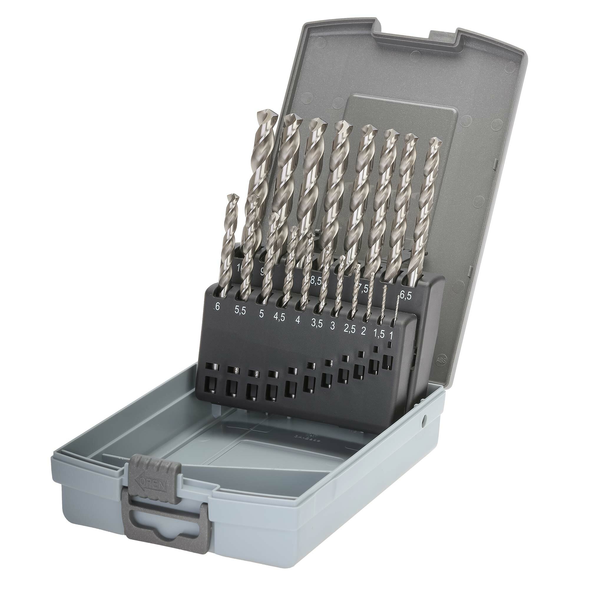 Набор сверл по металлу Ruko 1-10мм 19шт HSSE-Co8 VA 130° DIN338 281214ERO