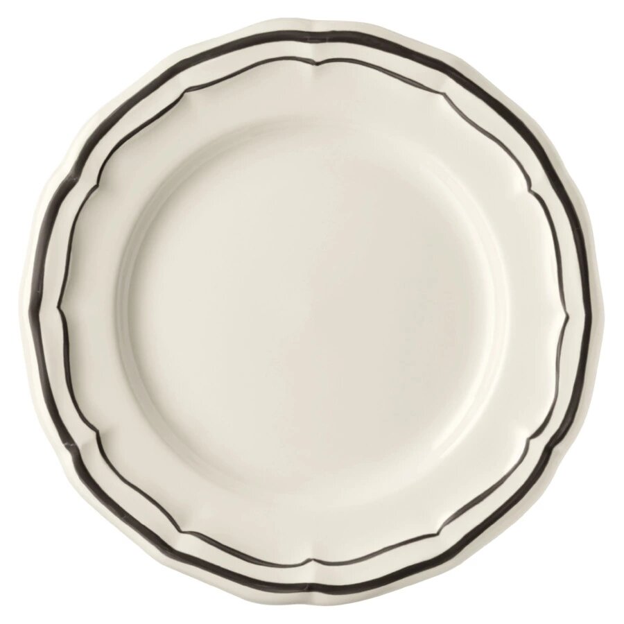 Тарелка десертная Gien Черная кайма 16,5 см, фаянс
