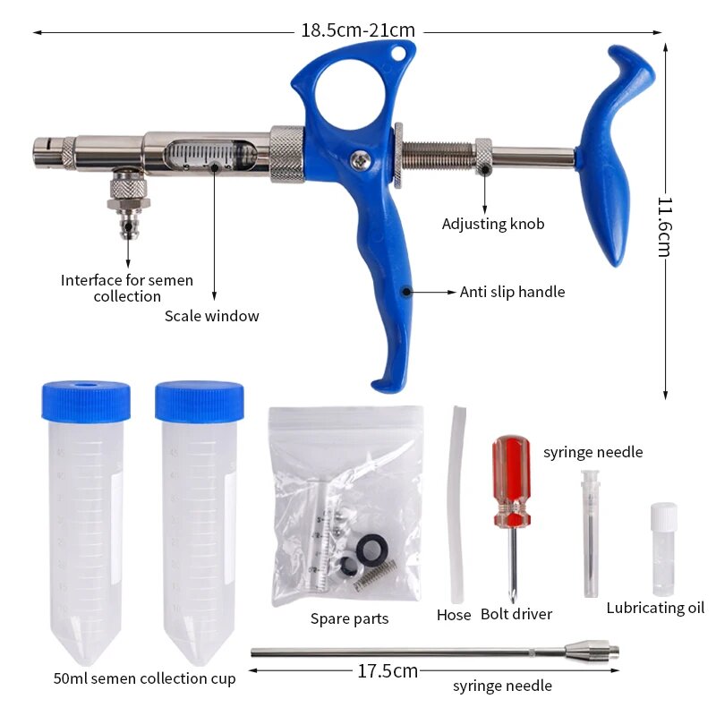 1 Набор пистолет для осеменения кроликов, 2 мл, устройство для сбора спермы кроликов с искусственным ветеринарным инструментом для кроликов