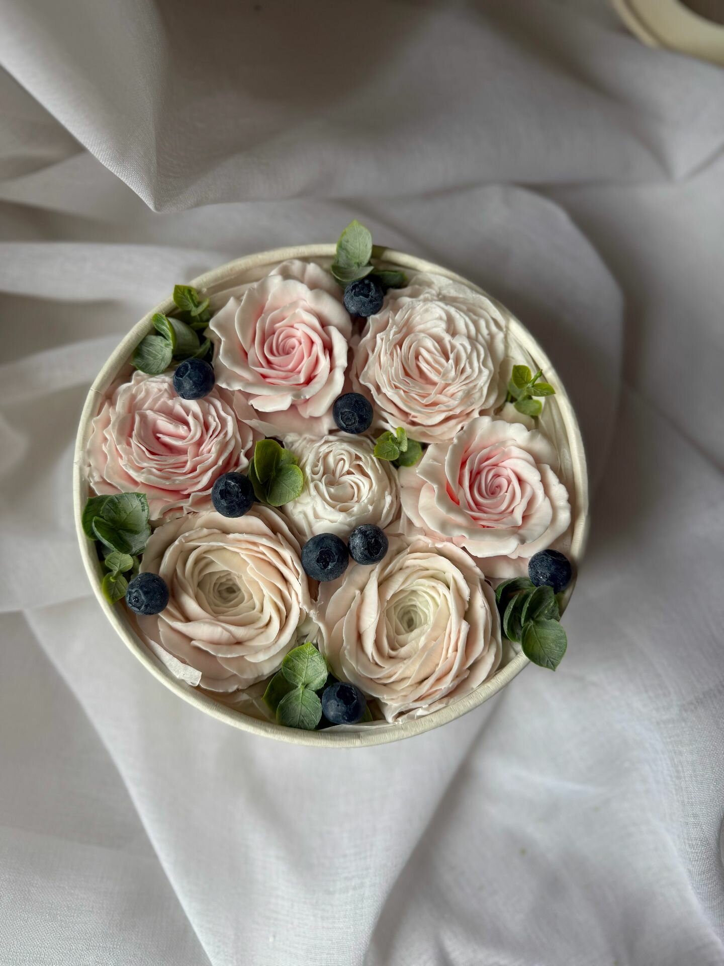 Цветочная коробка. Подарочный набор мыла на день рождения и любой праздник