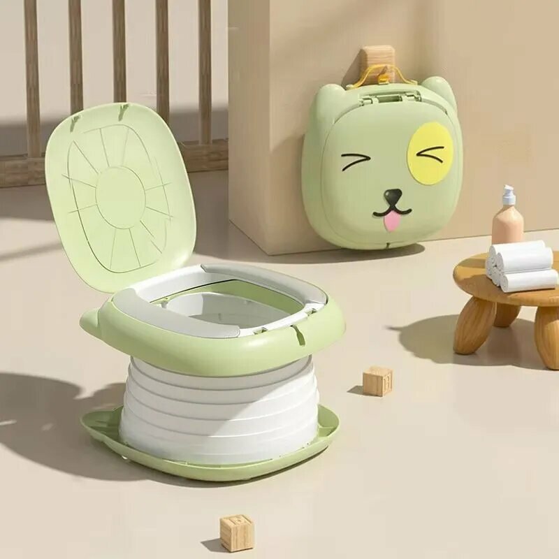 Дорожный горшок Baby, складной, защита от брызг, экологичный, с крышкой