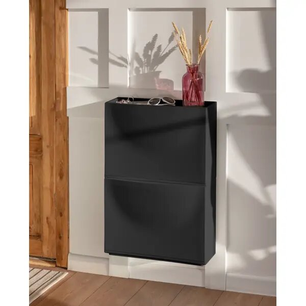 Обувница 51.2x38x18.5 см 1 полка полипропилен цвет черный