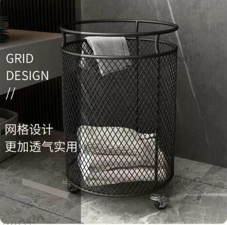 Корзина для хранения, металлический каркас, черный матовый, 36x52 см