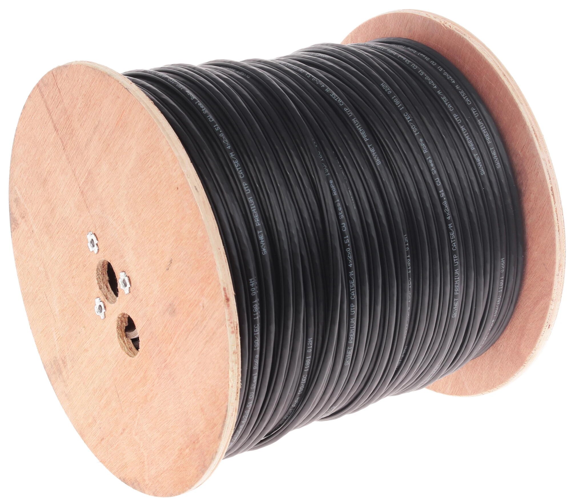 Кабель SkyNet Premium CSP-UTP-4-CU-OUTR UTP outdoor 4x2x0,51 на тросу, медный, FLUKE TEST, категория 5e, 305 м