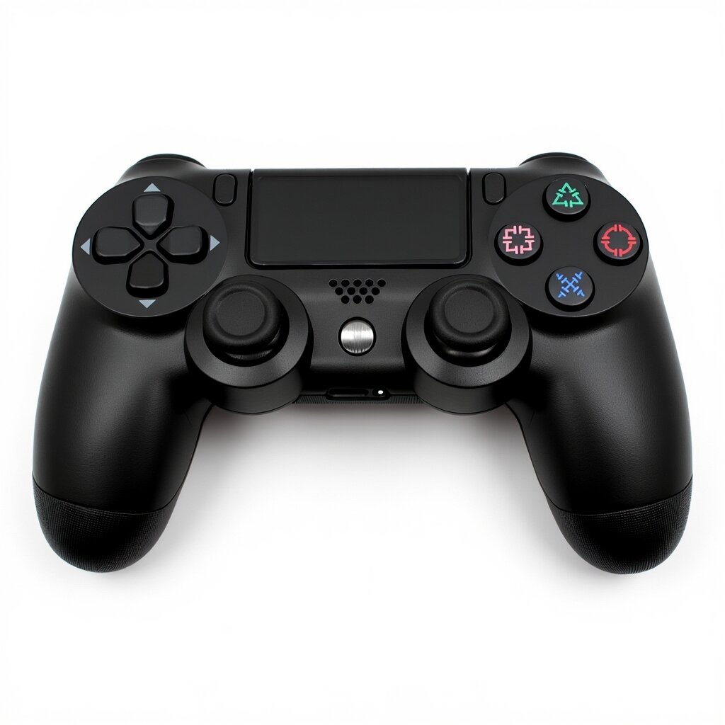 Игровой беспроводной геймпад для PS4 / PC, "NJP411", Bluetooth, черный
