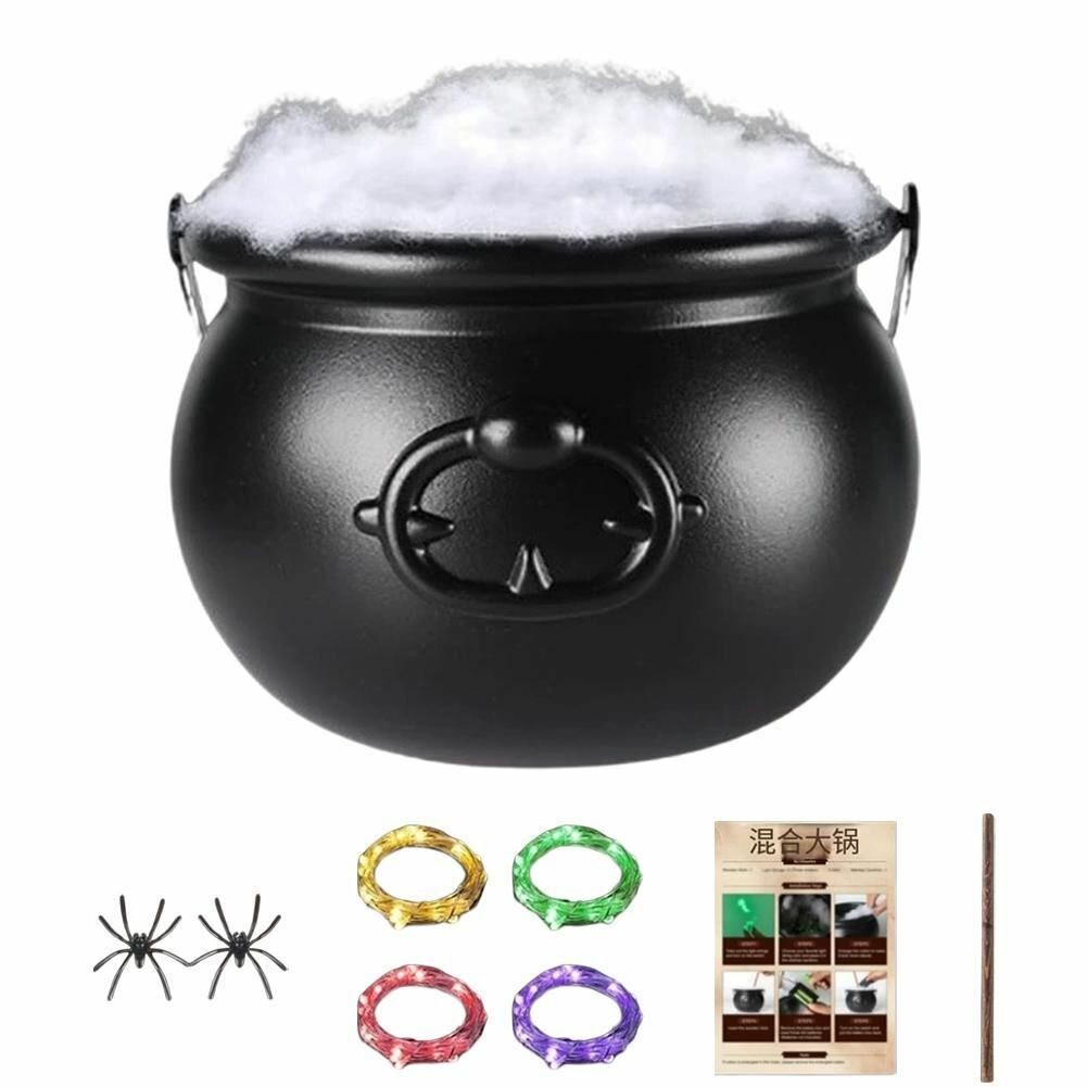 Декор на Хэллоуин в котле с волшебными плавающими бутылками для зелий и диффузором