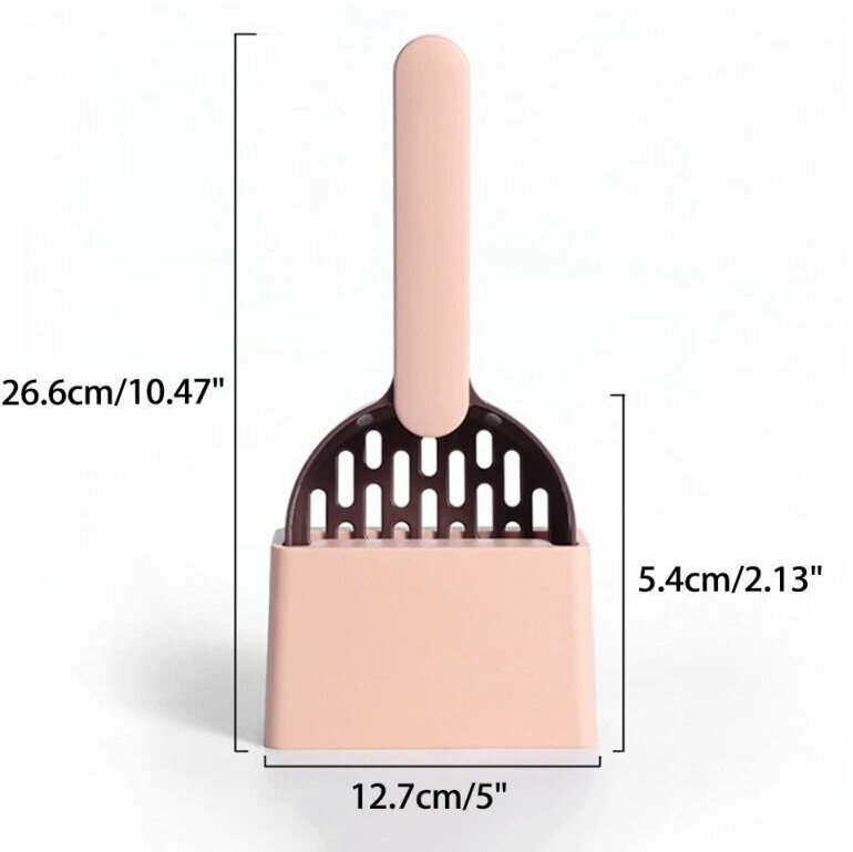 Набор лопаток для кошачьего туалета-Кофе + порошок-Лопатка для кошачьего туалета + основа