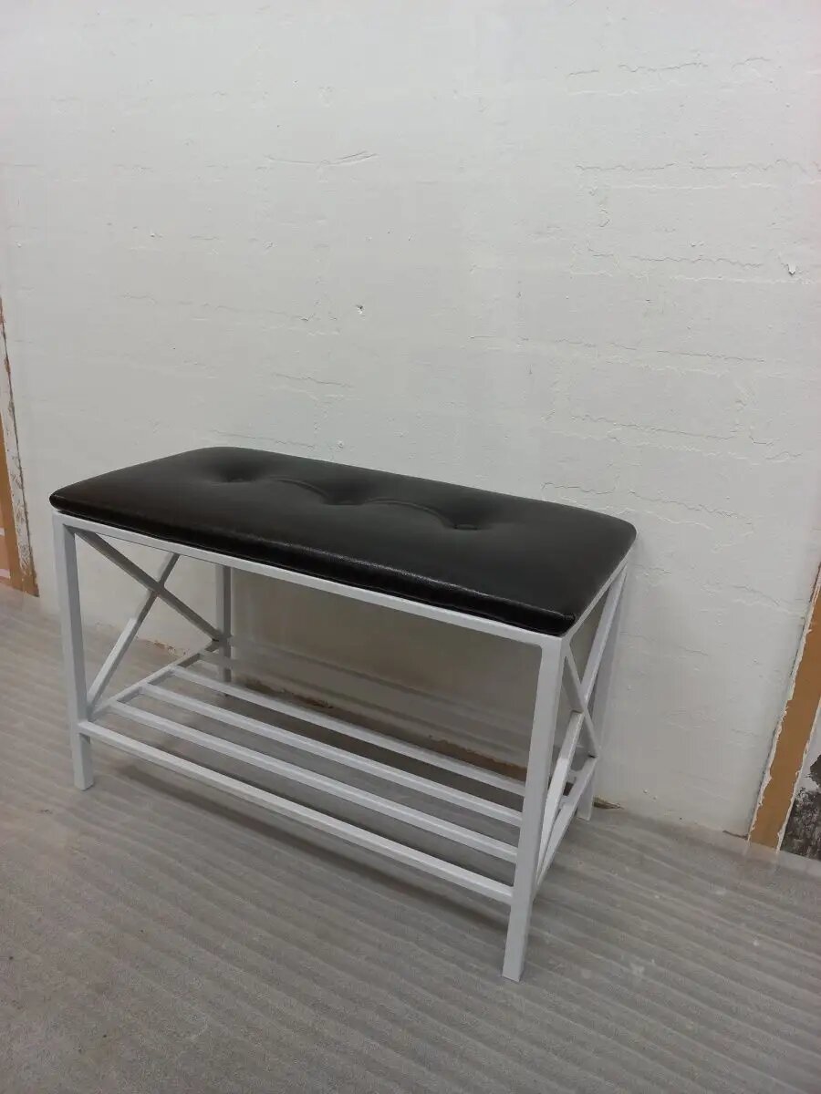 Кованая банкетка №01, Студия кованой мебели Нива, цвет теплый белый