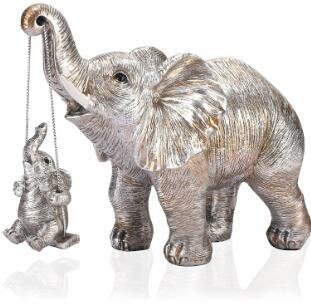 Креативные украшения для колыбели "Золотой слон" - дизайнерский декор для дома в виде слона и слонёнка из смолы. Доступны варианты: золотой слон, серебряный слон, колыбель со слоном. Размер: 14*9*18 см (маленький).