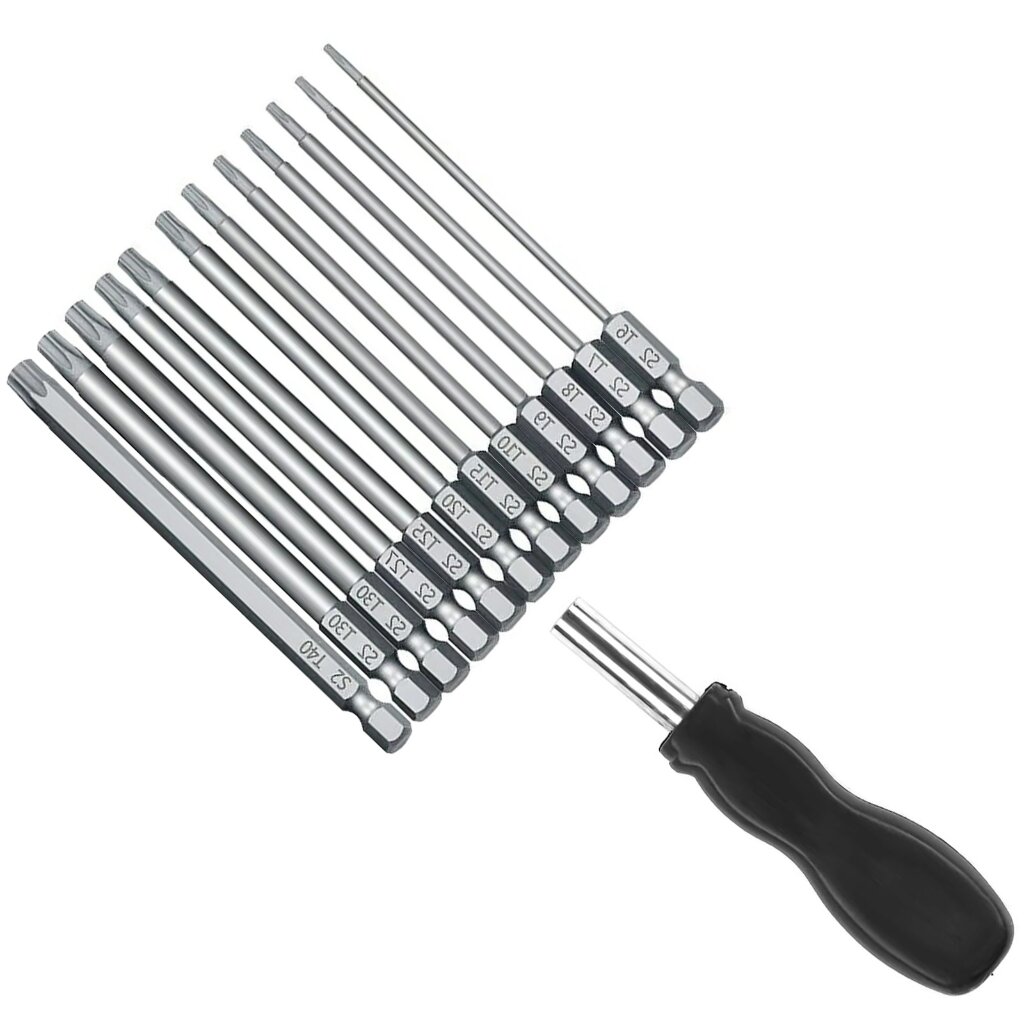 Набор бит для отвертки Blossom 100 мм с магнитным держателем и ручкой