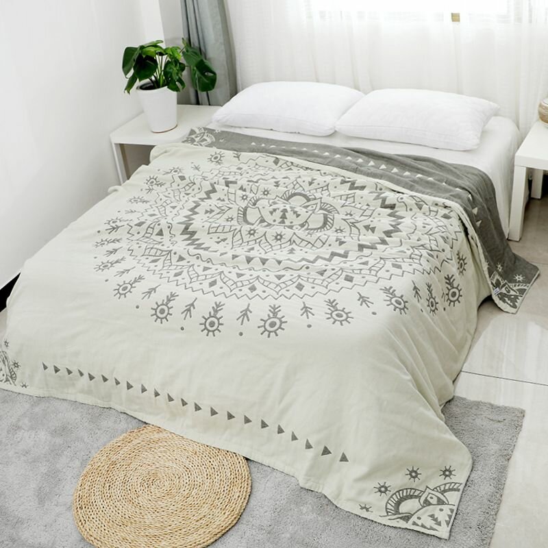 Плед пэчворк, вязаный , Хлопок, 200 см х 150 см