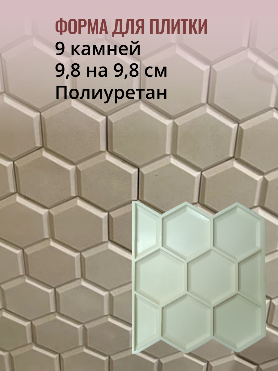 Форма для камня декоратвного кирпича соты полиуретан резина fitstone