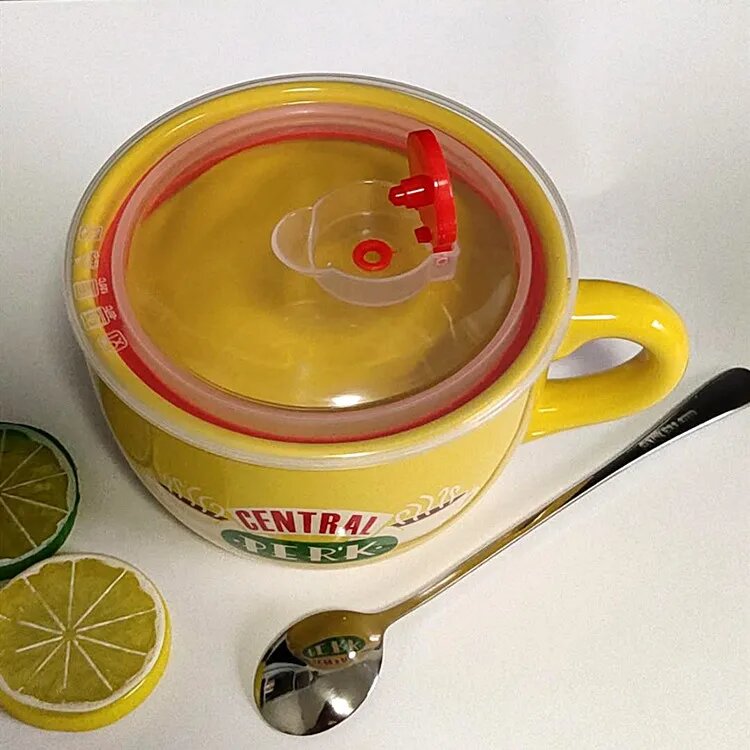 Кружка Friends Central Perk pE3288, керамика, 450 мл, желтая