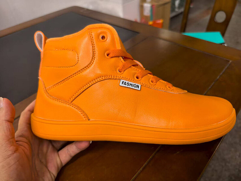 Парные зимние ботинки с широким носком, высокие кеды на флисовой подкладке, мужские зимние хлопковые туфли, женские ботинки на широкой колодке в стиле «босиком».