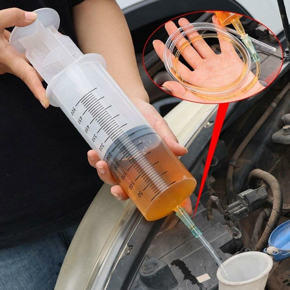 Шприц для масла автомобильный, большой жане для замены откачки заливки 500 мл