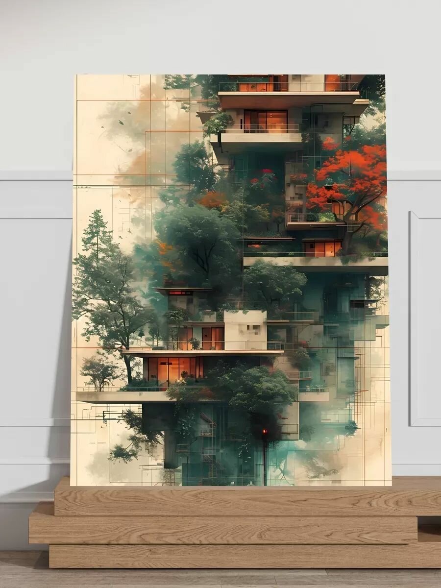 Картина на стену "Осенний пожар" 30х40см 1шт.