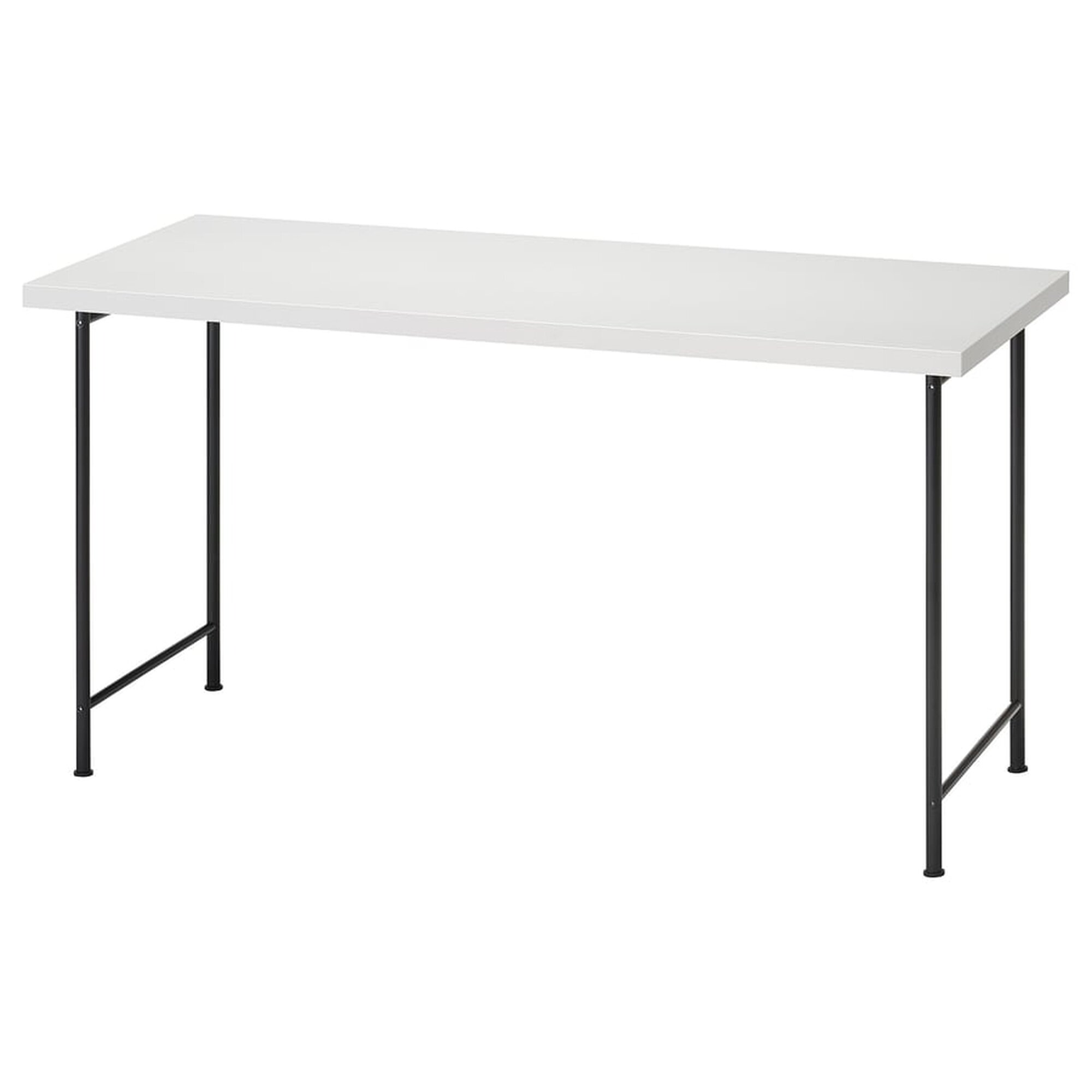 Стол IKEA LAGKAPTEN / SPAND белый/черный 140x60 см 295.638.29