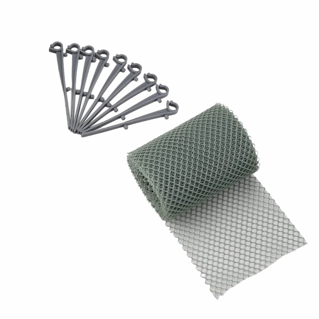 Защитная сетка для водостока, устойчивая к солнцу и погодным условиям, требует минимального обслуживания, - Сетка карниза серая