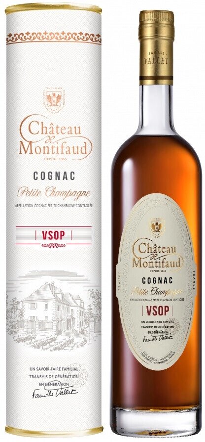 Коньяк Chateau de Montifaud VSOP, Fine Petite Champagne AOC, gift tube, 0.7 л