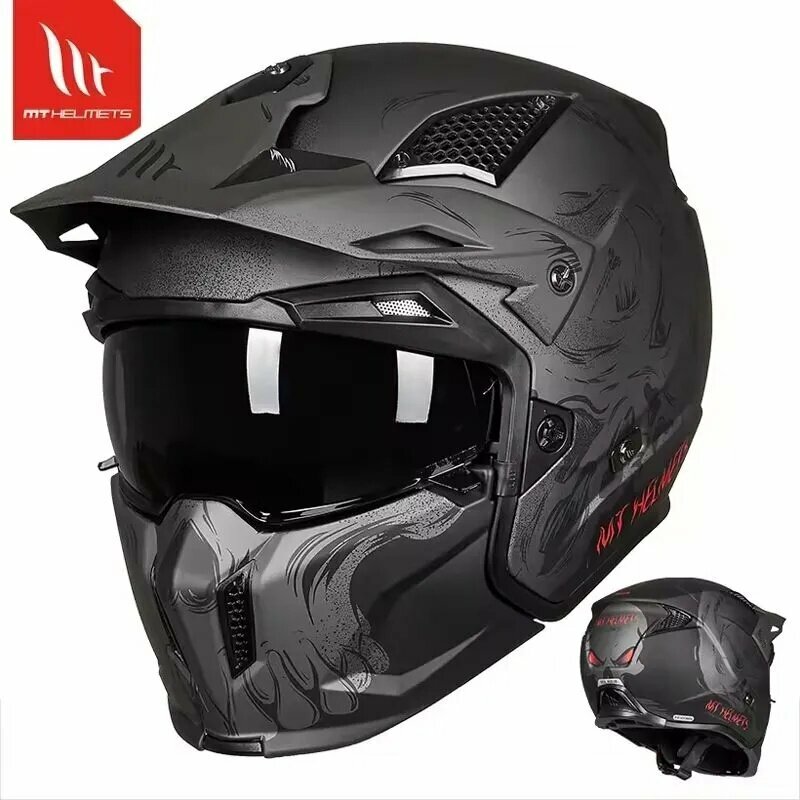 MT HELMETS Мотошлем, цвет: темно-серый, размер: M