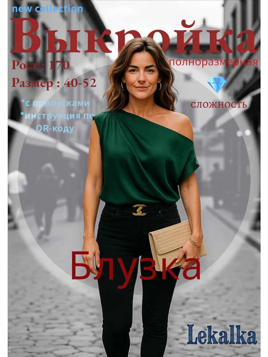 Выкройка: блузка "пятиминутка"